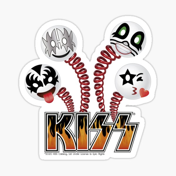 "Kiss the band - Kiss in the box - Cute design for kids" Sticker for ...