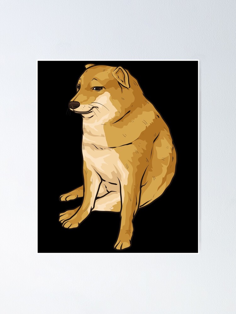 "Cheems Meme" Poster by HappyMonkeyTees | Redbubble