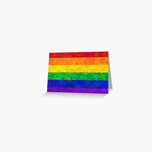 Seurat Inspired Pride Flag Rainbow Stripes Greeting Card By Rachael