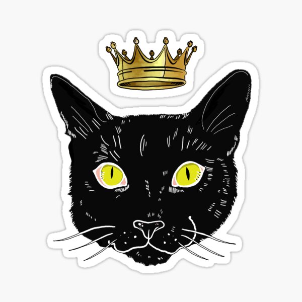 "The King of Cats" Sticker for Sale by capt-natalie | Redbubble