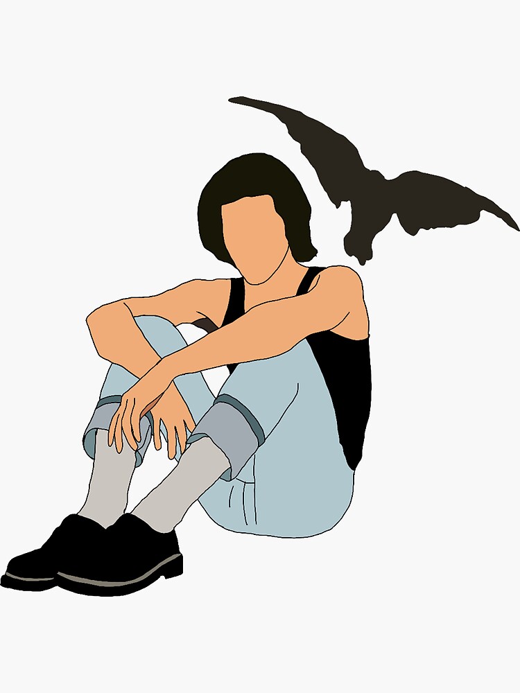 "Kid Krow" Sticker for Sale by Kathrynmgaudet | Redbubble