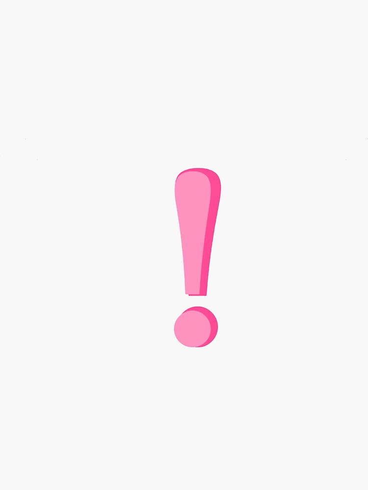 "Pink Exclamation Point" Sticker for Sale by annagolian | Redbubble