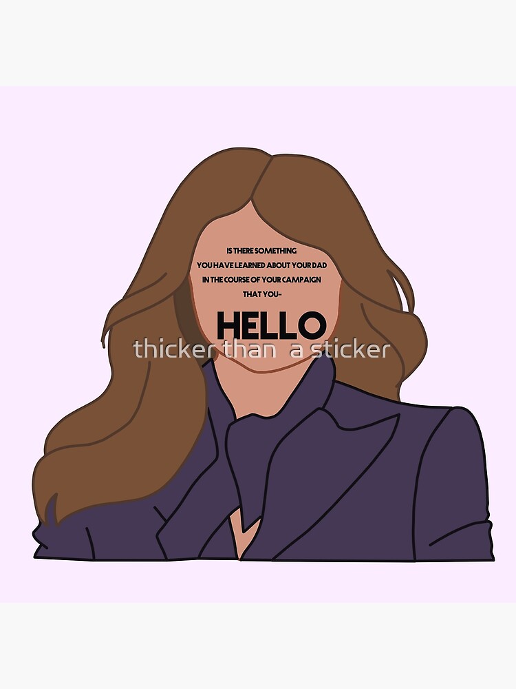 "Melania Trump Hello Quote" Poster for Sale by thicker than a sticker ...