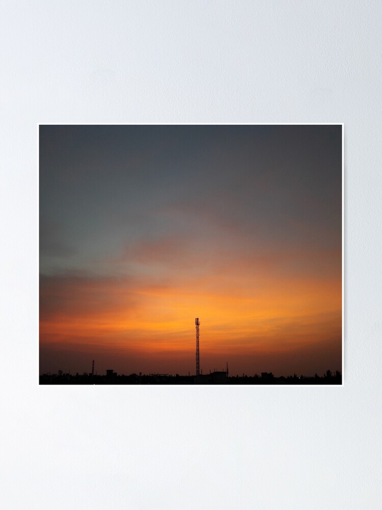 "Tropical summer sunset red sky" Poster by PrakritiPrints | Redbubble