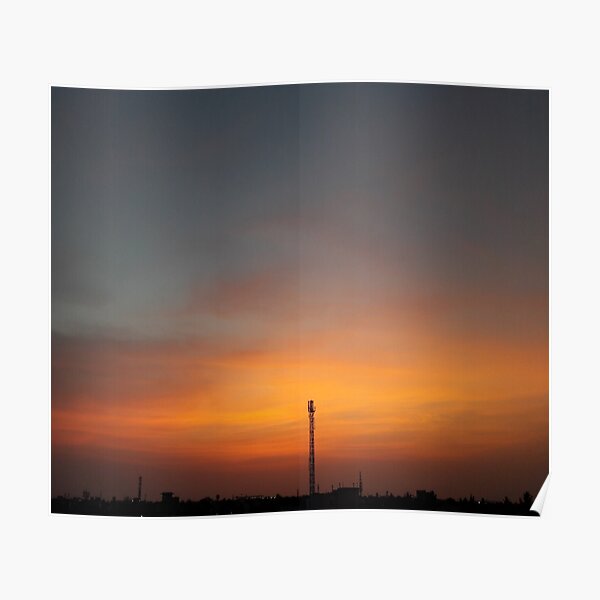 "Tropical summer sunset red sky" Poster by PrakritiPrints | Redbubble