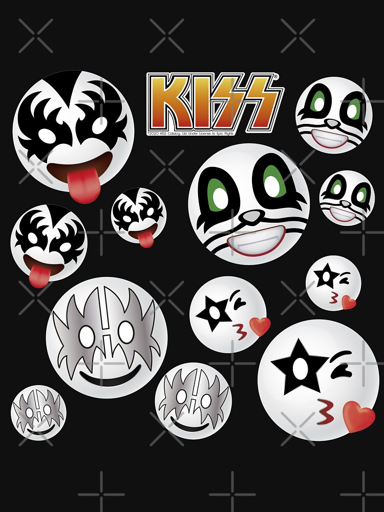 "Kiss Band Pattern - Black - Niedliches Design für Kinder" T-Shirt von ...