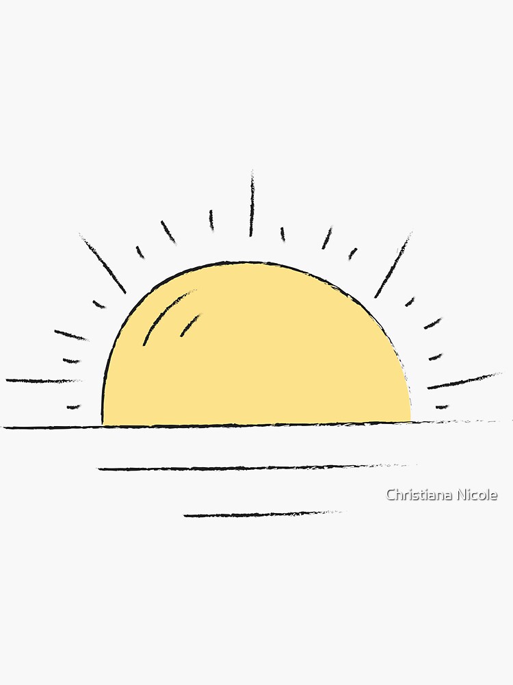 "Simple Sunset" Sticker by Christiana122 | Redbubble