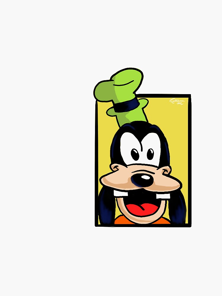 "Goofy Sticker" Sticker for Sale by tatimn | Redbubble
