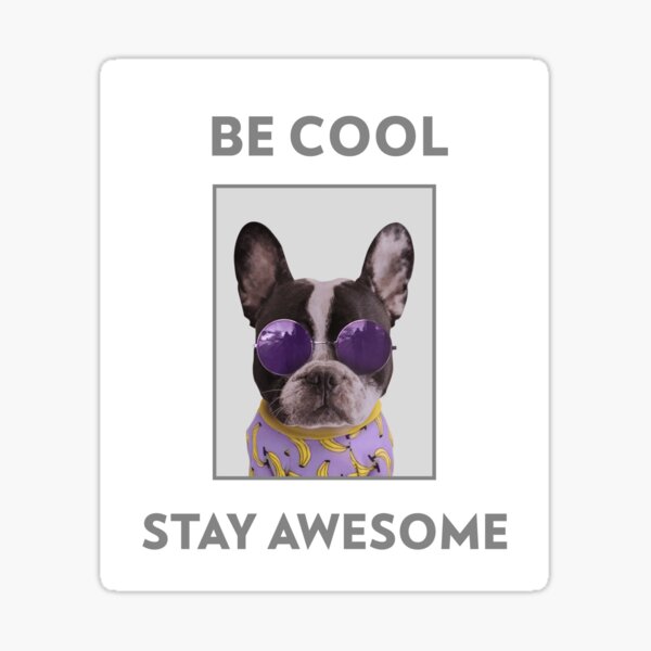 "Be cool stay awesome" Sticker by LoromiDesigns | Redbubble