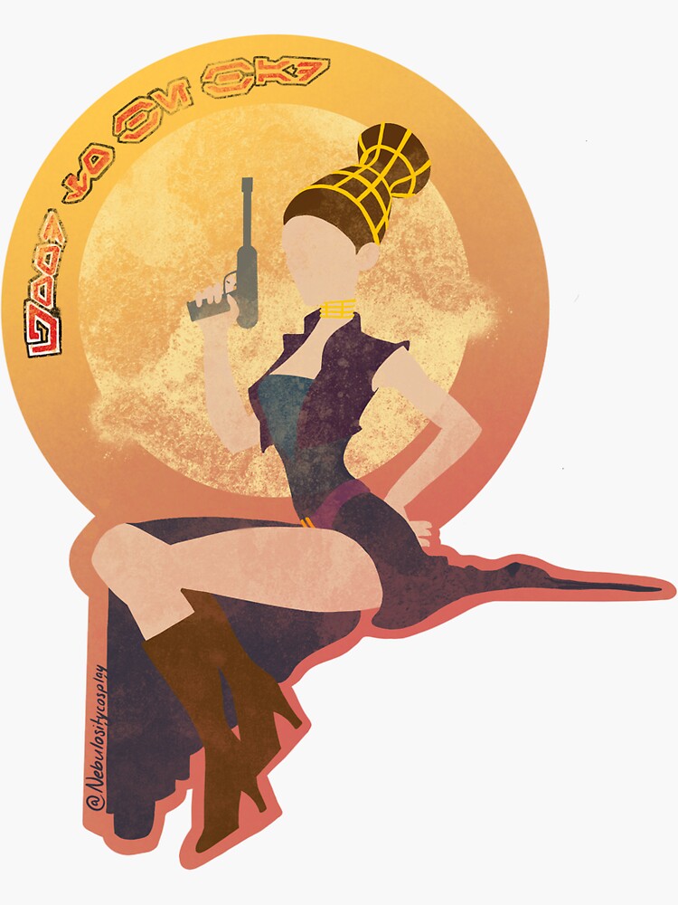 "Padme pinup sunset" Sticker for Sale by NebulosityArts | Redbubble