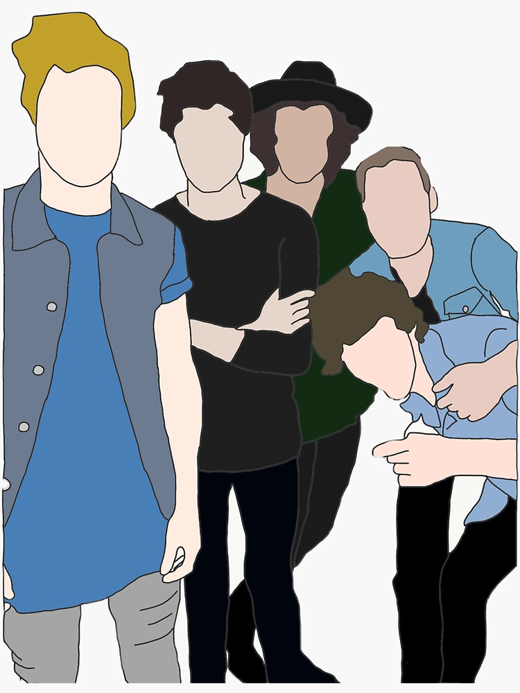 "one direction" Sticker by carliestarr | Redbubble