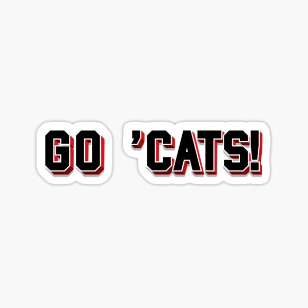"Go Cats text in black " Sticker for Sale by enriquepma | Redbubble