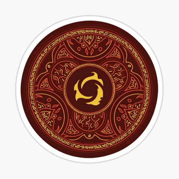 "The Dragon Prince - Sun Rune - Magic Circle" Sticker for Sale by ...