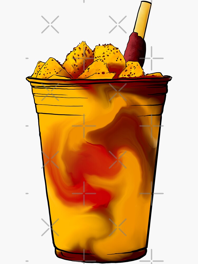 "Mangonada Chamoyada Mexican Snack Drawing Sticker" Sticker for Sale by ...