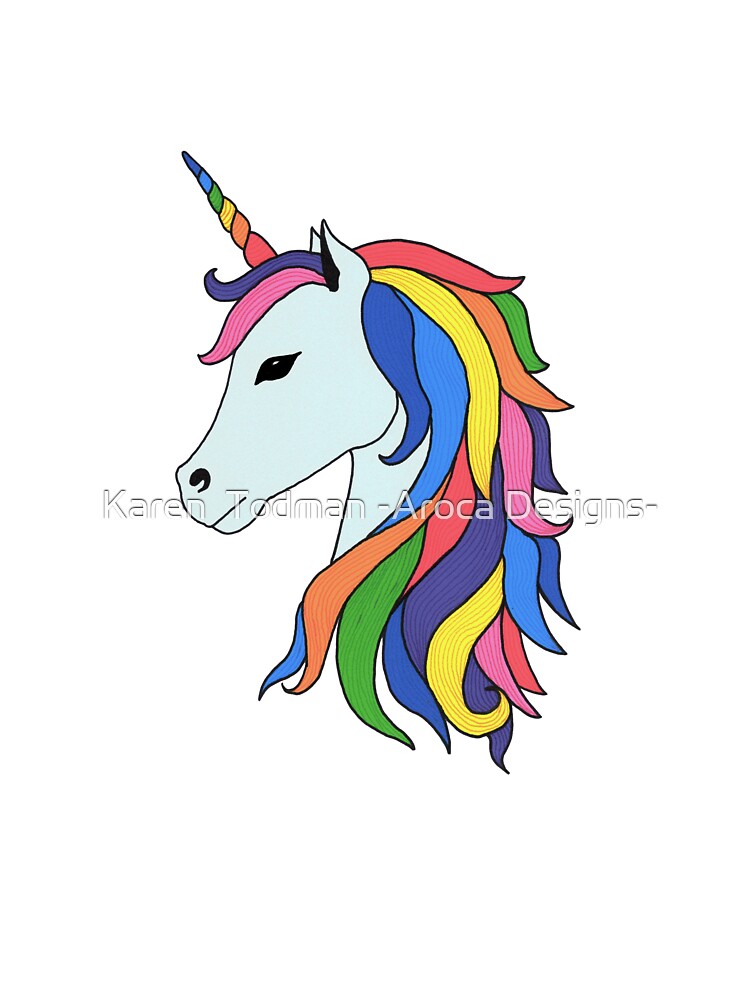 "Rainbow unicorn" Kids T-Shirt for Sale by Karen Todman -Aroca Designs ...