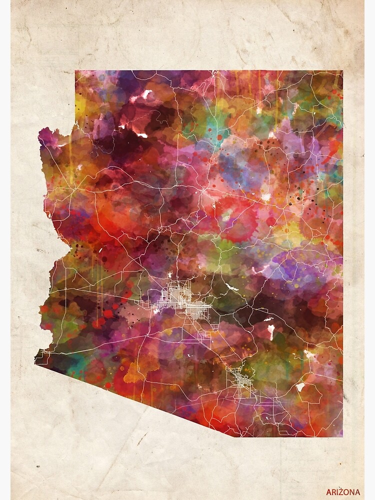 "Arizona map" Art Print by MapMapMaps | Redbubble