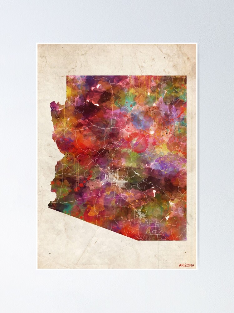 "Arizona map" Poster for Sale by MapMapMaps | Redbubble