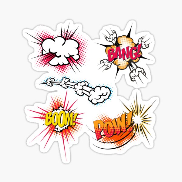"Bang Boom Pow" Sticker for Sale by fantasytripp | Redbubble
