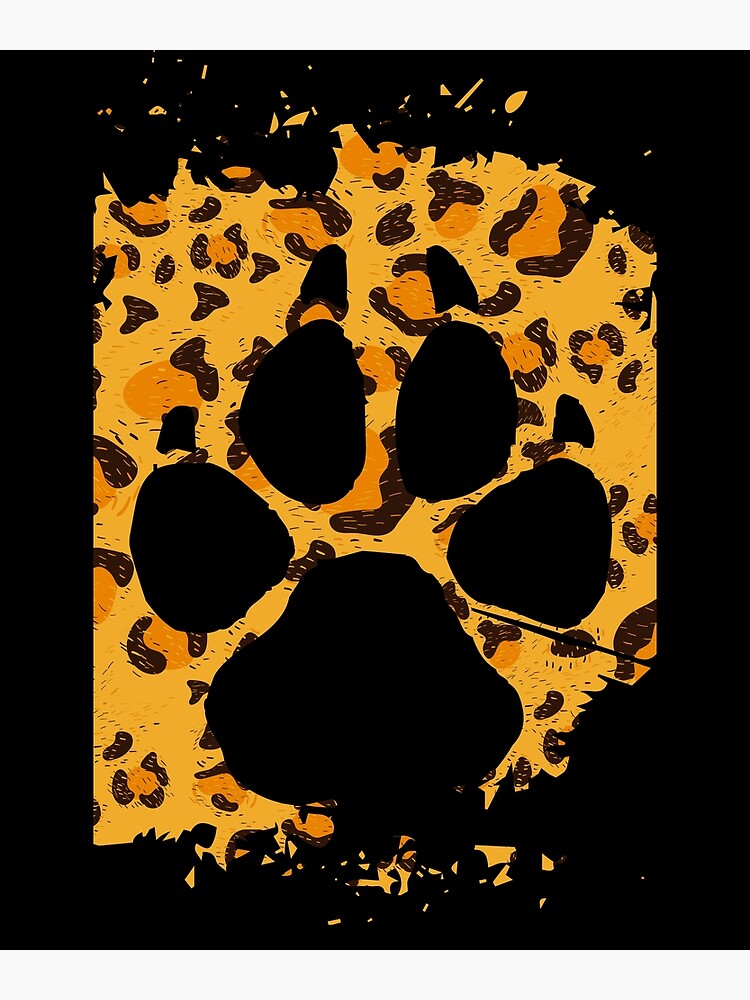 "Cheetah Paw Print design, Leopard gift, Safari design graphic" Poster ...