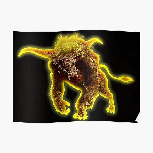 "Neon Rajang MHW [ Golden Rajang ]" Poster for Sale by NawbuSmart ...