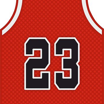 "BASKETBALL JERSEY - NUMBER 23" Sticker for Sale by MARKER-B | Redbubble