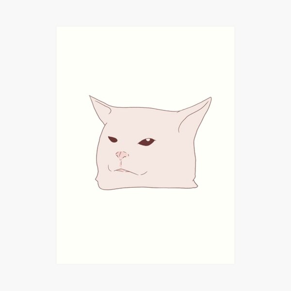"Perplexed Cat Meme" Art Print by Liauditore | Redbubble