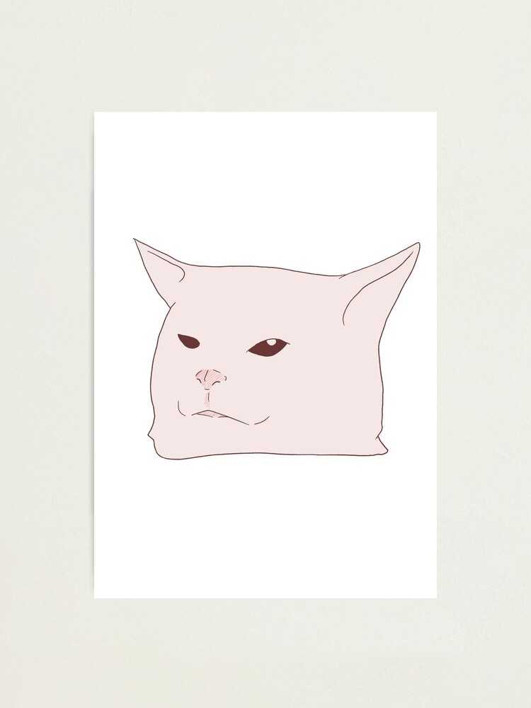 "Perplexed Cat Meme" Photographic Print for Sale by Liauditore | Redbubble