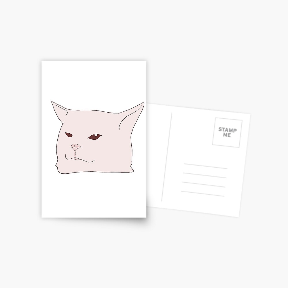"Perplexed Cat Meme" Postcard by Liauditore | Redbubble