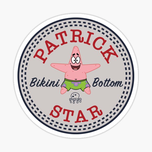 "Patrick Star" Sticker for Sale by FatNuggets | Redbubble