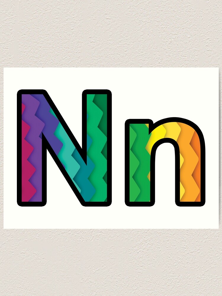 Lámina artística «La letra N (Nn)» de Jixzl | Redbubble