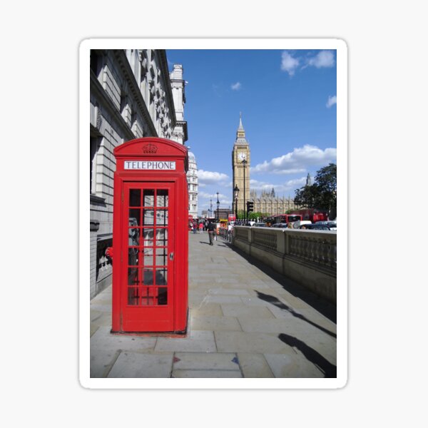 "Phone booth London" Sticker by Bimsbums | Redbubble