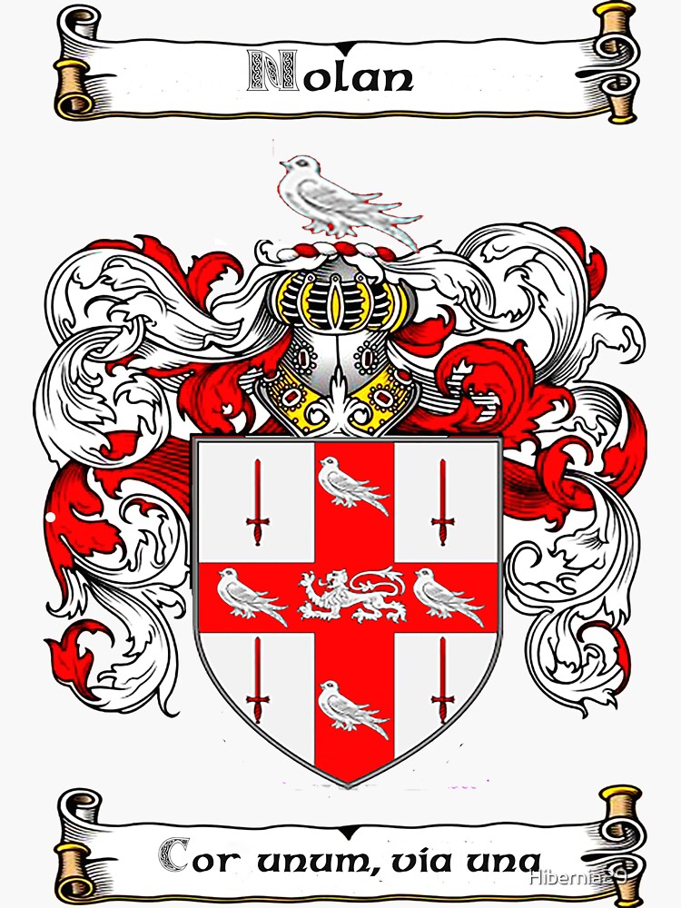 "Nolan Family Crest and Motto" Sticker for Sale by Hibernia29 | Redbubble