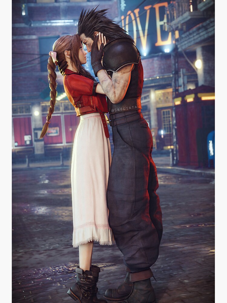"Final Fantasy VII Zach & Aerith" Sticker by CassidyCreates | Redbubble