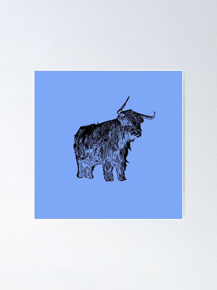 "Black Print of a Yak" Poster for Sale by designsasstultd | Redbubble
