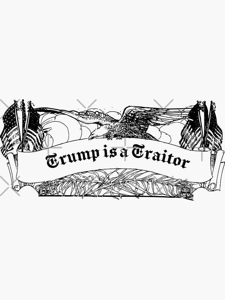 "Trump is a traitor - Trump treason" Sticker for Sale by bushraba ...