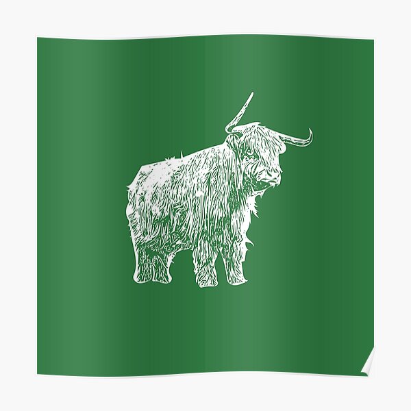" White Print of a Yak" Poster for Sale by designsasstultd | Redbubble
