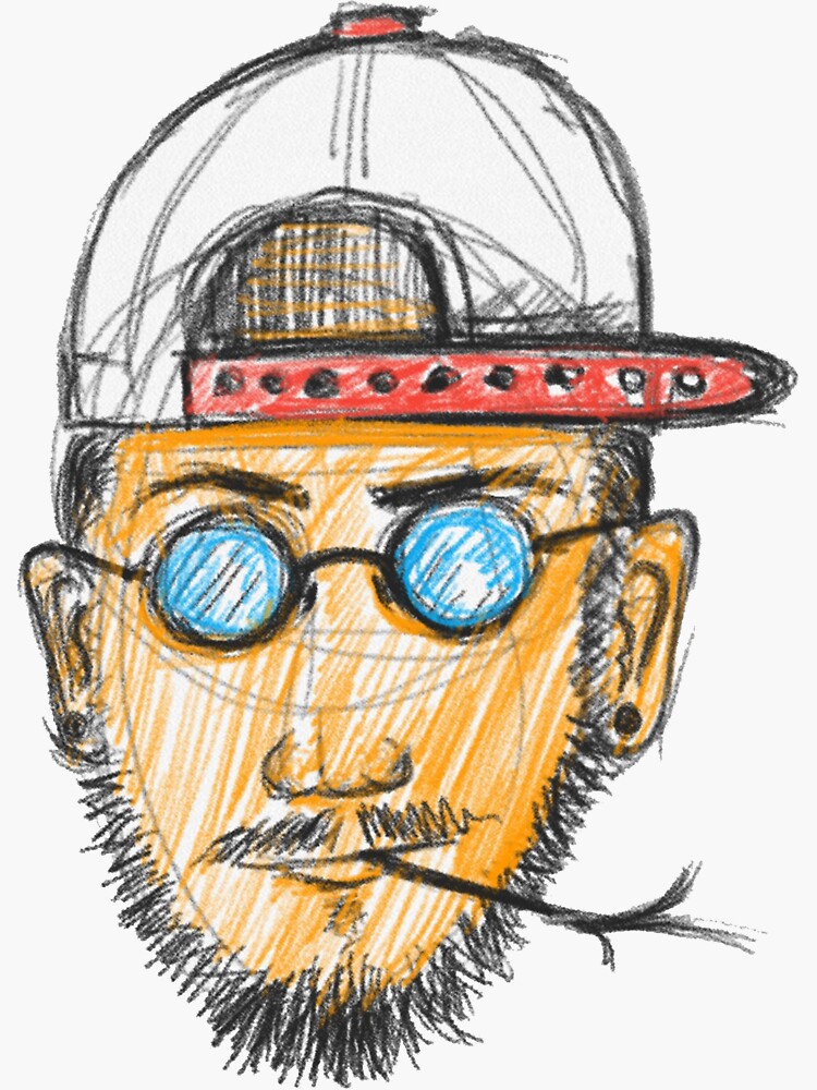 "man face" Sticker for Sale by kirubelwas | Redbubble