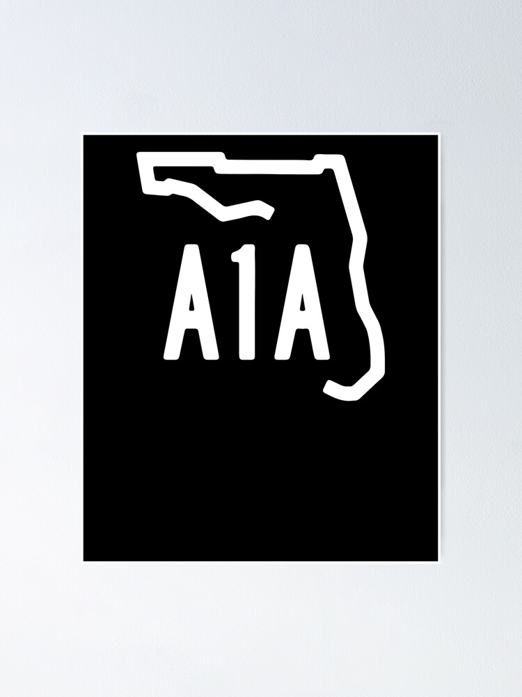 "A1A South Florida Beachfront Ave - Atlantic Coast Highway" Poster by ...
