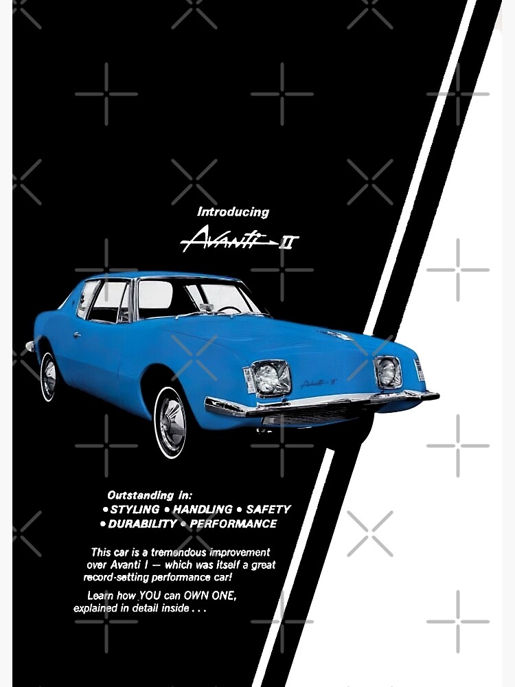 "STUDEBAKER AVANTI II" Poster by ThrowbackM2 | Redbubble
