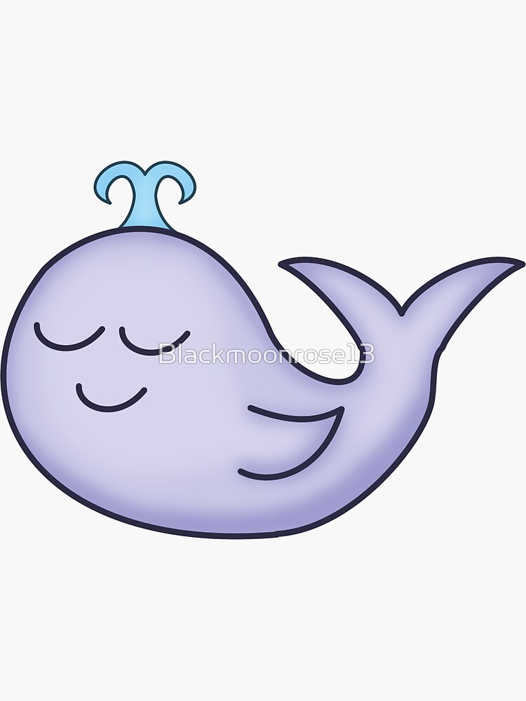 "Happy Little Whale" Sticker for Sale by Blackmoonrose13 | Redbubble