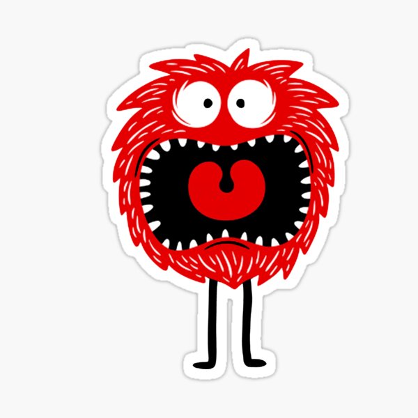 "FUNNY RED MONSTER 2020 LOVELY RED" Sticker for Sale by NouhEnnya ...