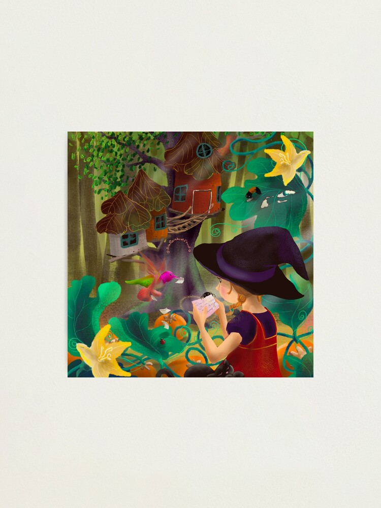 Impression photo « et son araignée de compagnie jette un œil dans sa ...