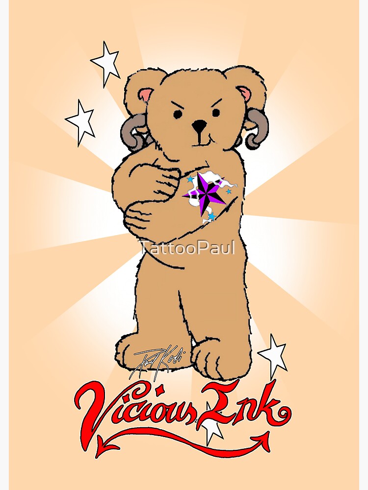"Bad Teddy" Art Print by TattooPaul | Redbubble