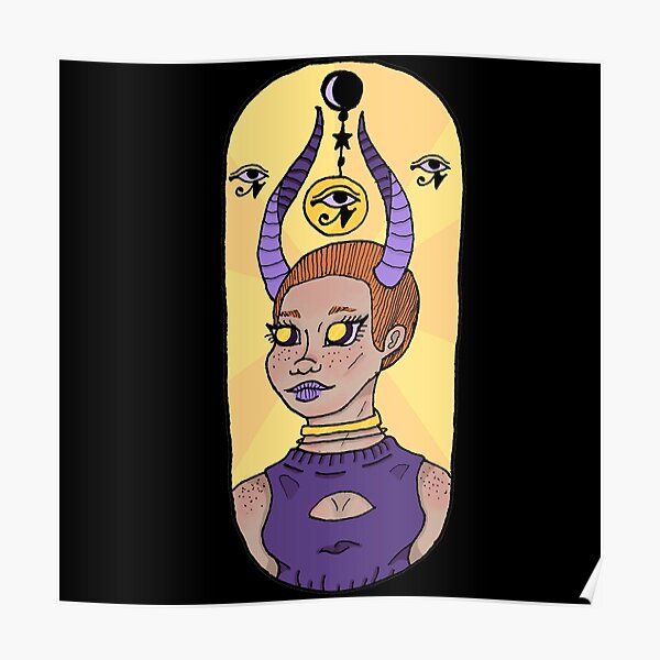 "Eye of Ra Enchanted Demon Girl" Poster for Sale by OwenJaneArt | Redbubble