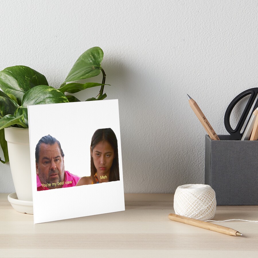 "Big Ed and Rose Meme" Art Board Print for Sale by stickersisters0 ...