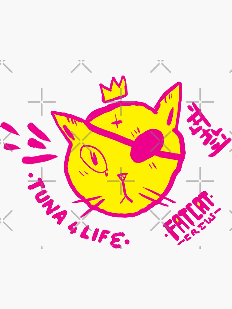 "Fat Cat Crew - classic" Sticker for Sale by thecansone | Redbubble