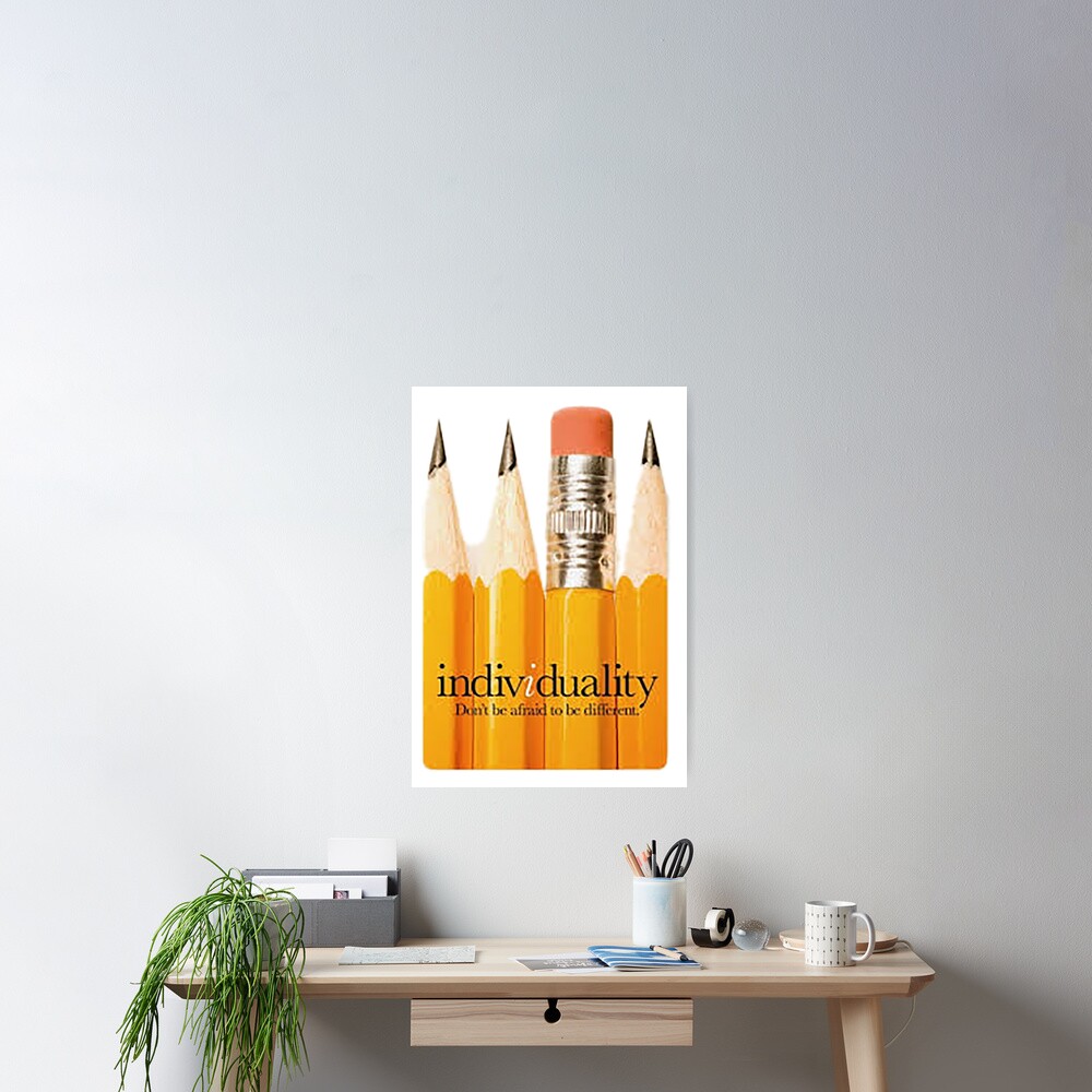 "individuality" Poster for Sale by Sangeealagar | Redbubble