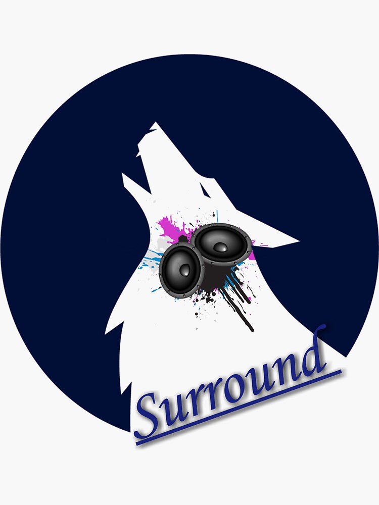 "SURROUND LOGO DESIGNED " Sticker for Sale by Shaikhshoping | Redbubble