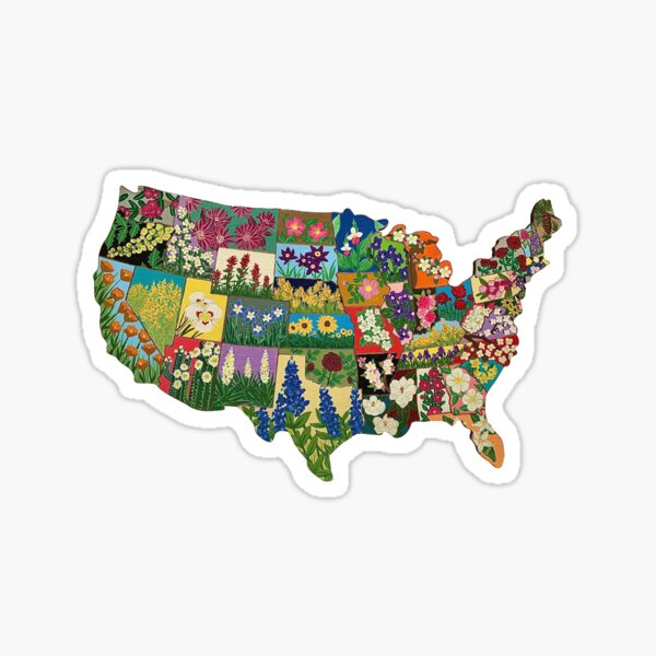 Us State Flower Map Gifts & Merchandise | Redbubble