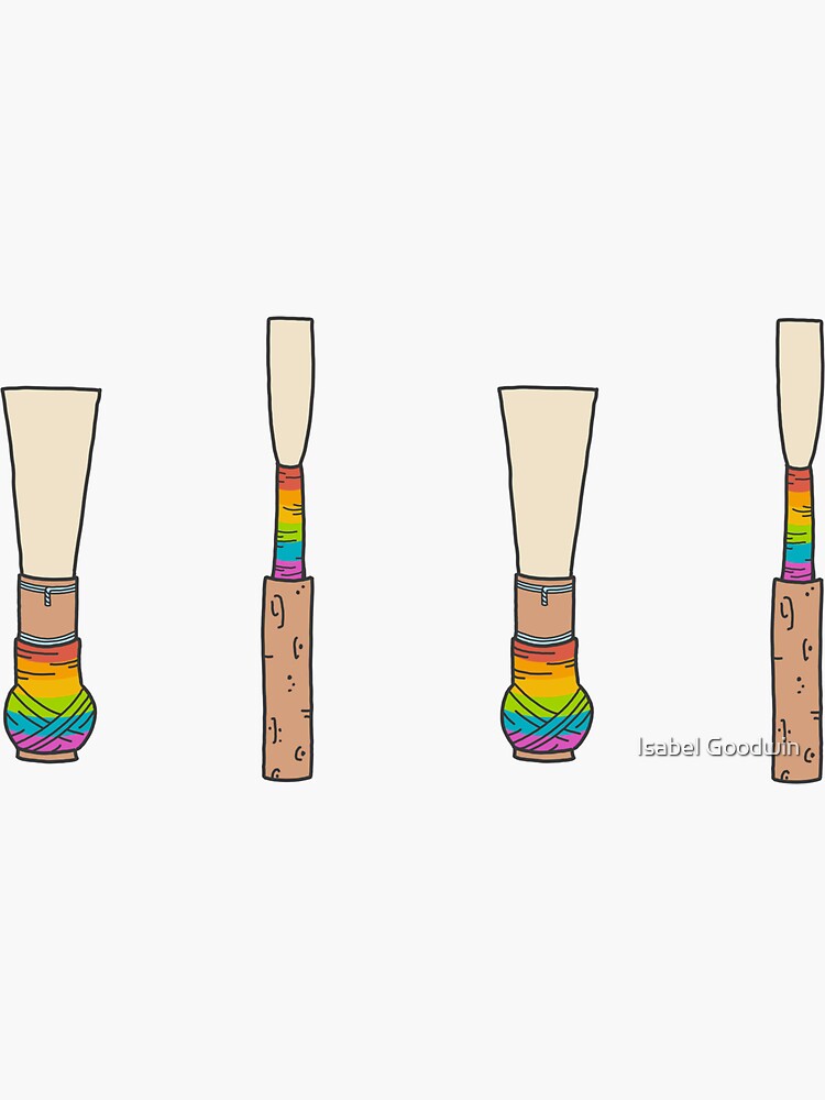 "Rainbow Bassoon and Oboe Reeds Set " Sticker for Sale by Isabel ...